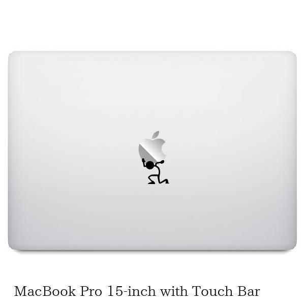 MacBook MacBookステッカー スキンシール 棒人間 キャリー "stickman carry" 12 Pro13/15 (2016 ...