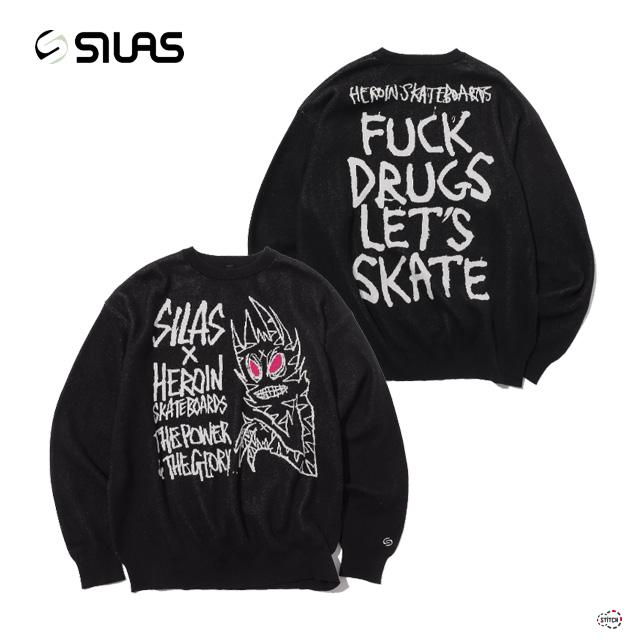 SILAS サイラス SILAS×HEROIN JACQUARD SWEATER 110251015001 ジャガードセーター コラボ 長袖 ...