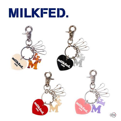MILKFED. ミルクフェド HEART MF KEY CHAIN 103214054007 ハートMFキーチェーン キーホルダー 雑貨 ...