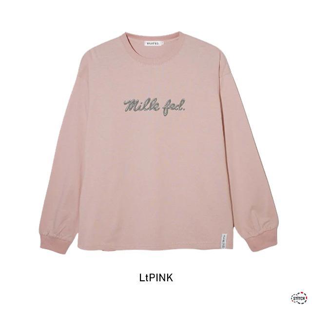 MILKFED. セール ICING LOGO BASIC L/S TEE 103243011007 アイシングロゴロングスリーブティー 長袖Tシャツ ロンティー レディース ミルクフェド正規 ...