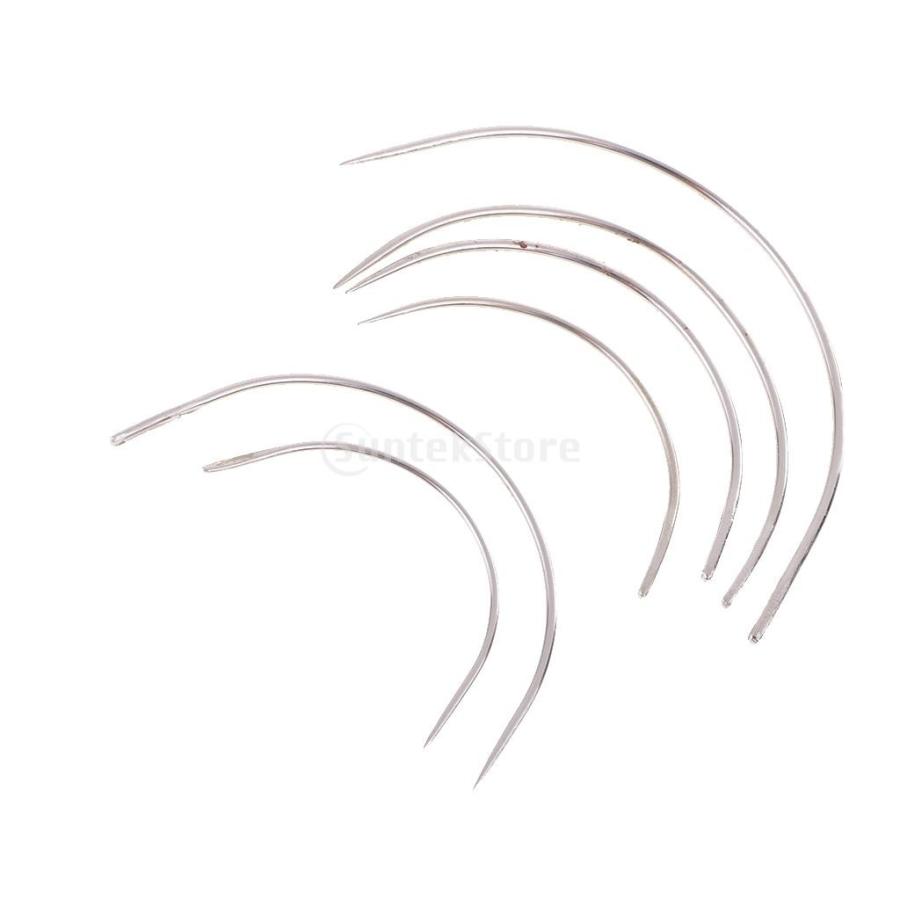 約24ピース カーブ針 特殊針 縫い針 縫い糸 10色 ポリエステル製 カーペット キャンバス 多目的 : STKショップ - 通販 ...