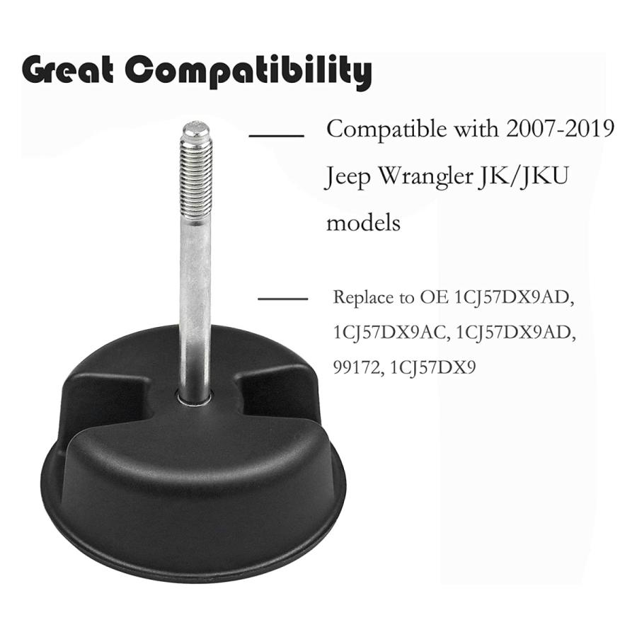 ハードトップパネル取付ネジつまみジープラングラーjk 2dr 2007-2018 1CJ57DX9AC/1CJ57DX9/1CJ57DX9AD ...