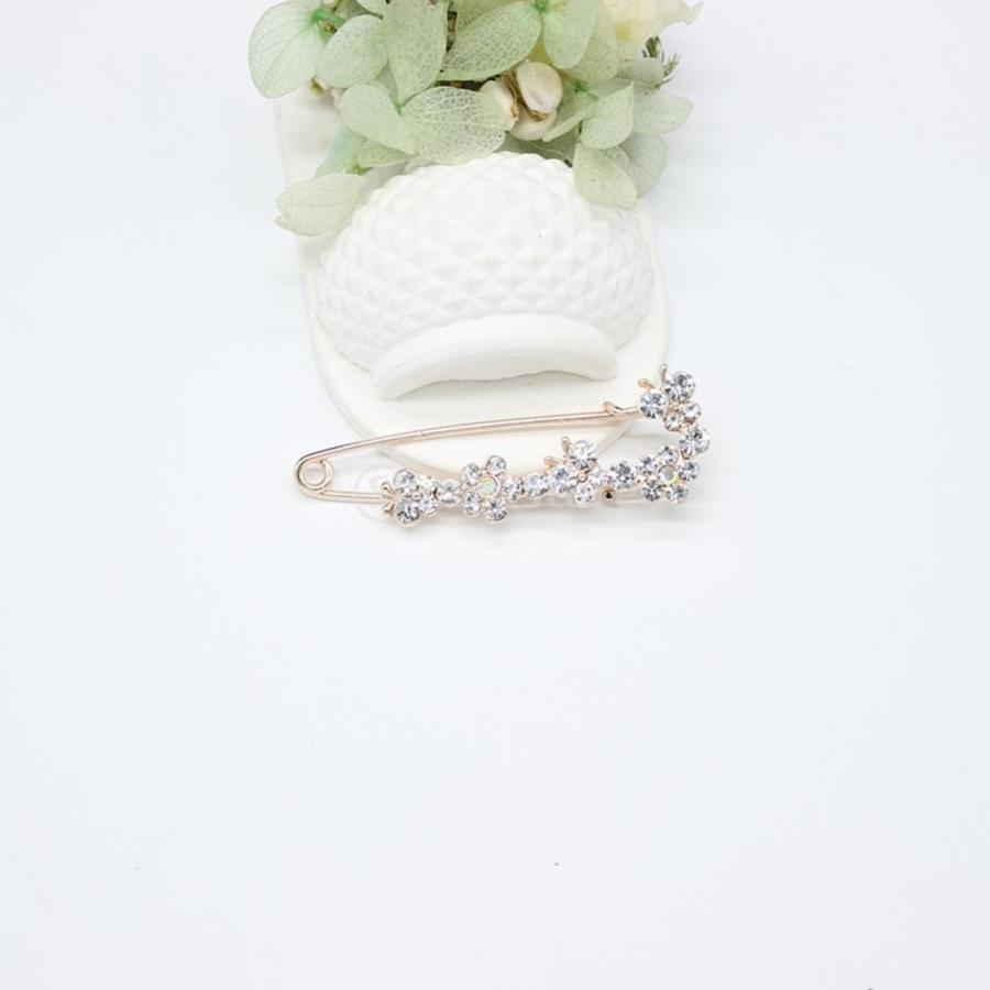 女性 ブローチ 安全ピン 人工クリスタル ショール スカーフ 贈り物 装飾 ローズゴールド 全6スタイル - style1 :56028147 ...