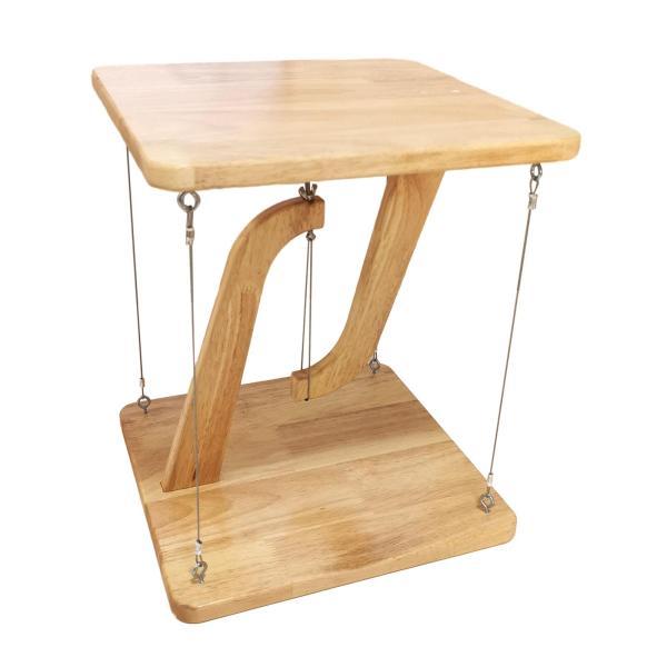 Tensegrity テーブルおもちゃデスクトップオーナメント木製重力素朴な学習教育玩具植物スタンドテーブル棚デスク子供ギフト用 , 四角 ...