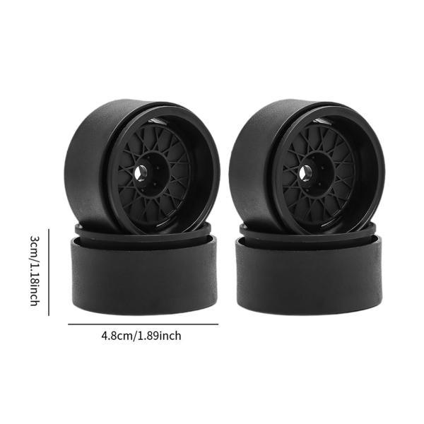 1:10 1:12 RCリモートコントロール車両用交換用ホイールリム4個入り（ブラック） : STKショップ - 通販 - Yahoo!ショッピング