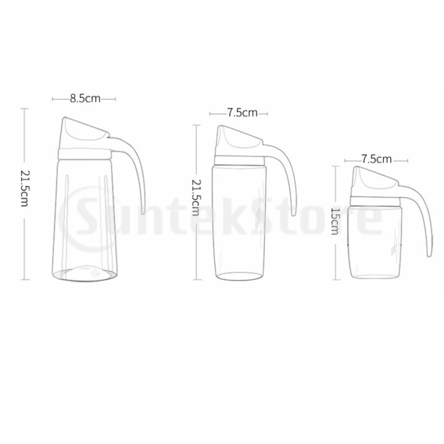 自動開閉オイルボトル漏れ防止ガラスオイルポットグレー-630ml : 70013126 : STKショップ - 通販 - Yahoo!ショッピング