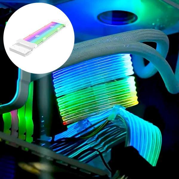PCIe ケーブル PSU PC ケーブル 24Pin 2x8Pin 3x8Pin ネオン LED ストリップ RGB 電源延長ケーブル ...