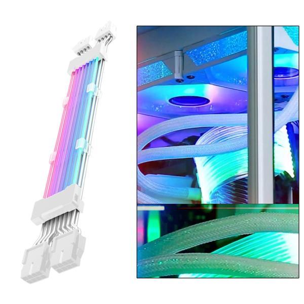 PCIe ケーブル PSU PC 24Pin 2x8Pin 3x8Pin ネオン LED ストリップ RGB 電源延長ケーブル : STK ...