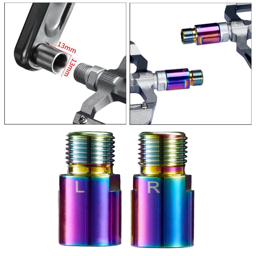 バイクペダルエクステンダー.1ペアクロームモリブデン鋼自転車ペダルエクステンダー拡張ペダルスペーサーフィット任意9/16ねじでペダルバイク ...