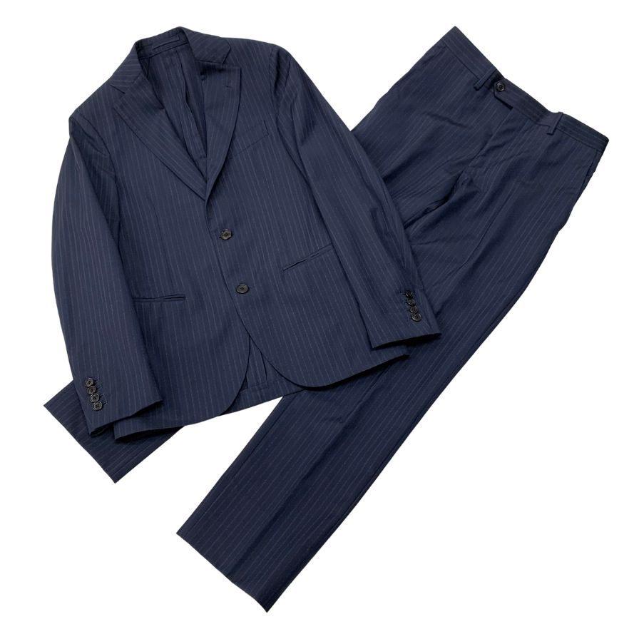 ラルディーニ スーツ ストライプ柄 ウール グレー系 メンズ ネイビー系 サイズ42REG LARDINI【AFB18】 : ストックラボ - 通販 - Yahoo!ショッピング