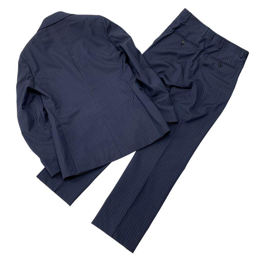 ラルディーニ スーツ ストライプ柄 ウール グレー系 メンズ ネイビー系 サイズ42REG LARDINI【AFB18】 : ストックラボ - 通販 - Yahoo!ショッピング