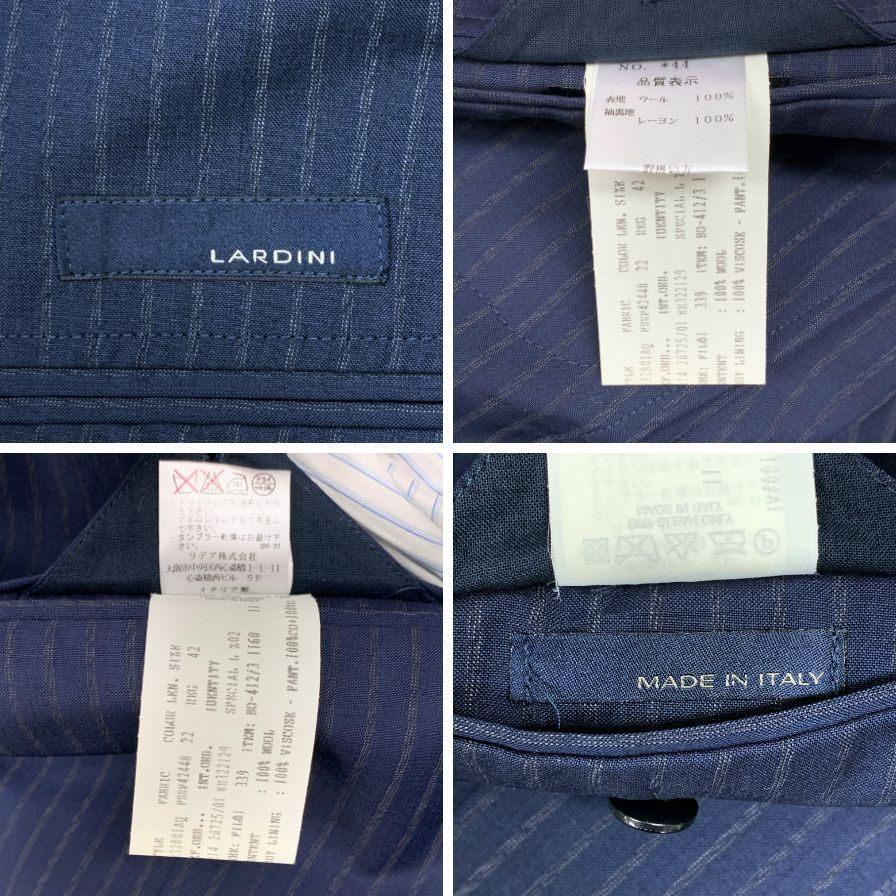 ラルディーニ スーツ ストライプ柄 ウール グレー系 メンズ ネイビー系 サイズ42REG LARDINI【AFB18】 : ストックラボ - 通販 - Yahoo!ショッピング