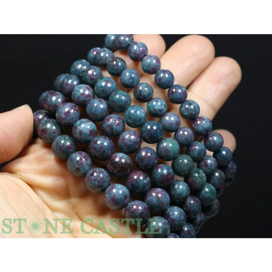 石流通センター 高品質 天然石 ブレスレット ルビーインカイヤナイト (インド産) (約10〜10.5mm) パワーストーン : 石流通センター - 通販 - Yahoo!ショッピング