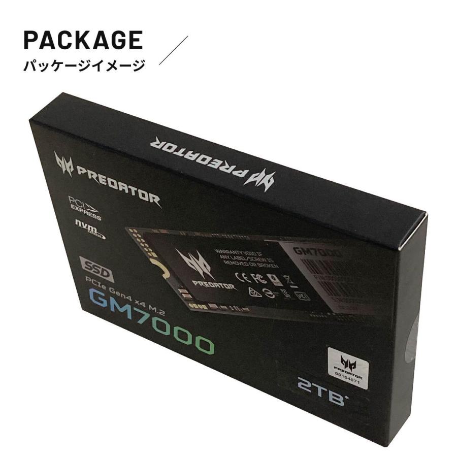 acer PREDATOR Acer SSD 2TB M.2 2280 PCle Gen4x4 ヒートシンク 冷却パッド 内蔵型 正規品 5年保証 GM7000-2TB : ストレージメディア ...