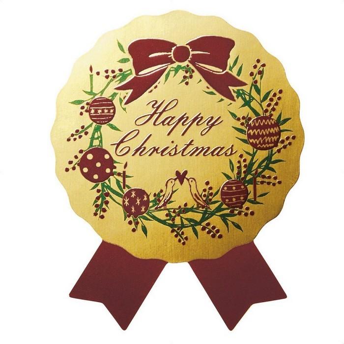 ギフトシール ラッピング ステッカー ギフト_【100枚入り】リボン型シール ハッピークリスマス_38-145-2-3_7419-929 : 08-146-2-3 : ストア・エキスプレス ...