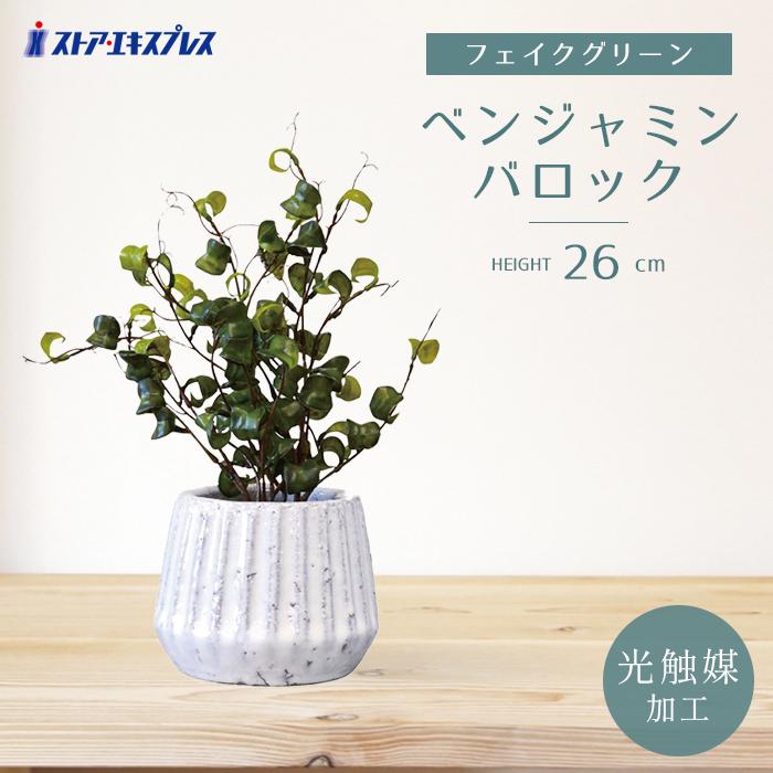 ストア・エキスプレス フェイクグリーン 観葉植物 フェイク 人工観葉植物_ナビール 卓上グリーンポット ベンジャミンバロック 1個_45-23-10-1_8188-364 : ストア ...