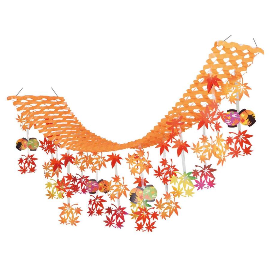 ストア・エキスプレス プリーツハンガー 飾り 装飾 吊り下げ_もみじ提灯プリーツハンガー 180cm 1枚_47-32-5-1_8798-7898 : ストア・エキスプレス-業務用店舗什器 ...