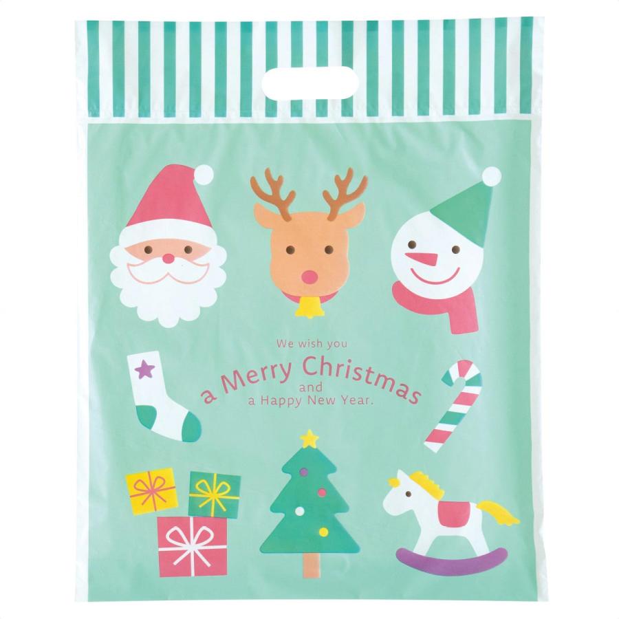 ストア・エキスプレス ラッピング 袋 ギフト かわいい_【50枚入り】手提げポリ袋 チャーミングクリスマス 36×44×底マチ6cm_58-146-2-3_7412-2174 : ストア ...