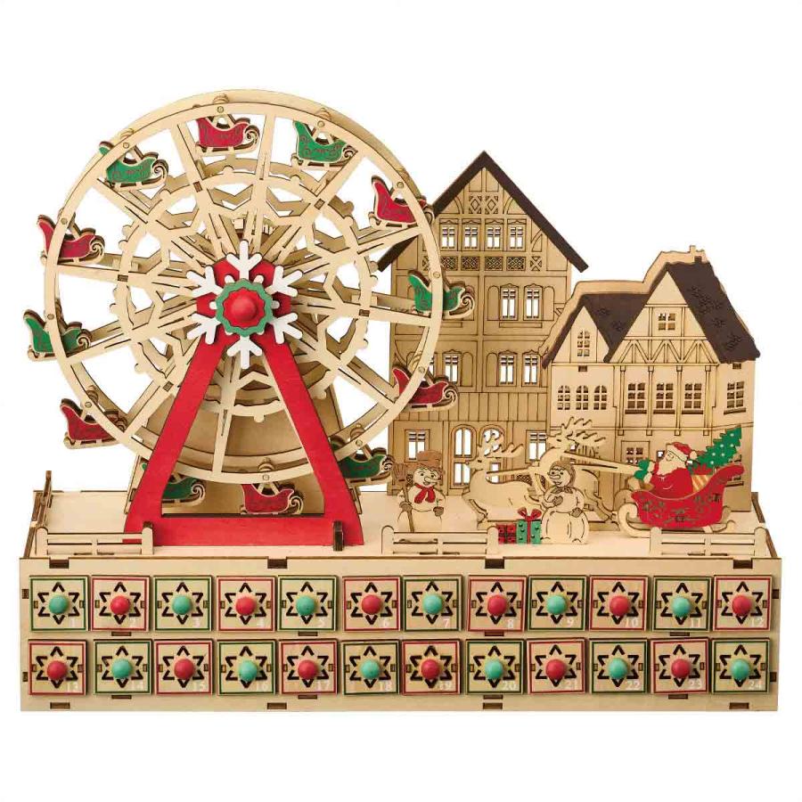 ストア・エキスプレス アドベントカレンダー クリスマス 木製 お菓子_LED木製アドベントカレンダー 観覧車 幅40cm 1個_58-97-2-1_8257-1866 : ストア・エキスプレス ...