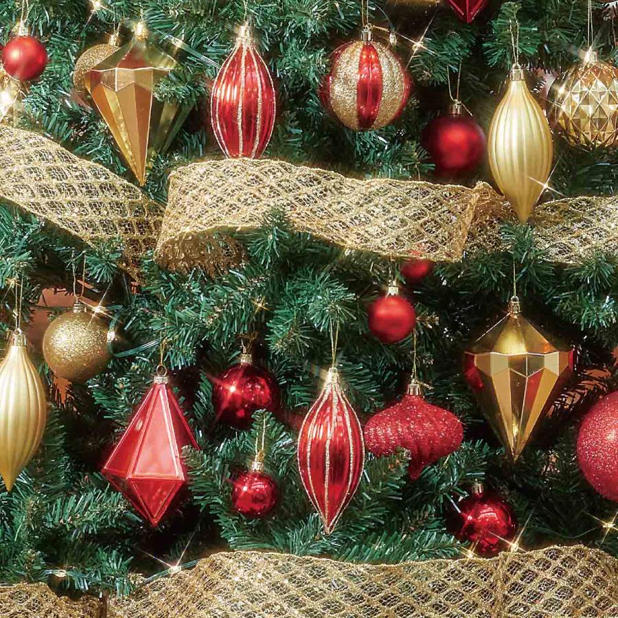 クリスマスツリー 180cm ledライト 北欧_コンチネンタルクリスマスツリーセット ゴールド・レッド 高さ180cm 1セット_58-10-3-2_8736-1820 : ストア ...