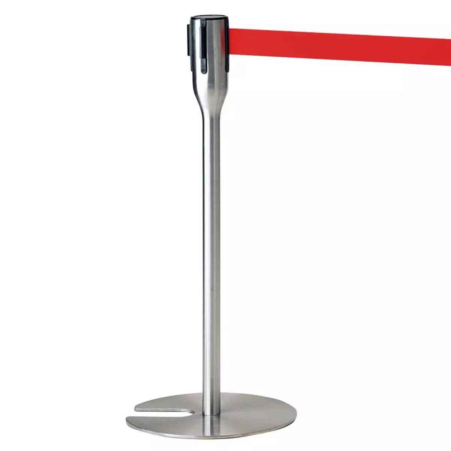 ストア・エキスプレス ベルトパーテーション ポールパーテーション 誘導ポール ガイドポール_コンパクトスタッキングパーティション ベルト／赤 1台_61-375-4-2_6269-1242 ...