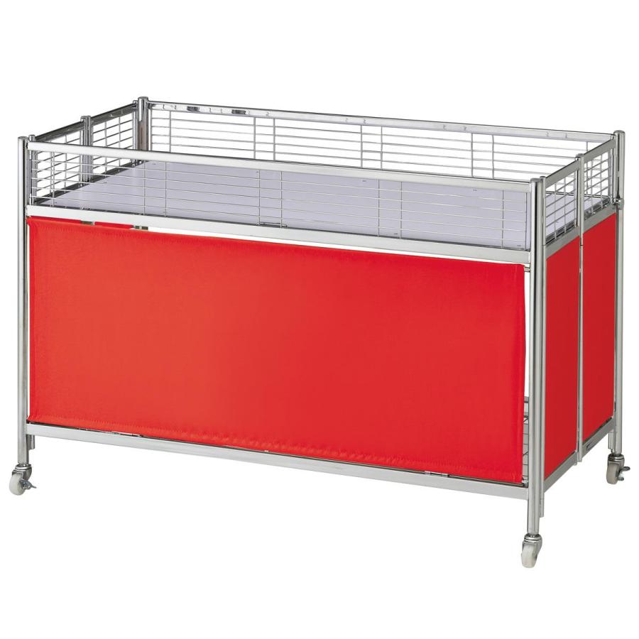 ストア・エキスプレス バスケットワゴン 販売台 陳列台_中折れワゴン クロームフレーム×レッドテント 幅120cm 1台_61-797-46-2_2347-1269 : ストア・エキスプレス ...