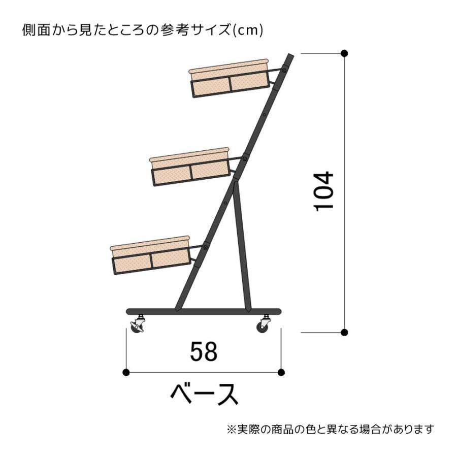 バスケット かご 収納 安い_PP製バスケット付き3段スタンド 角型 ブラック 1台_61-798-90-11_5785-1919 : 61-798-90-11 : ストア・エキスプレス-業務 ...
