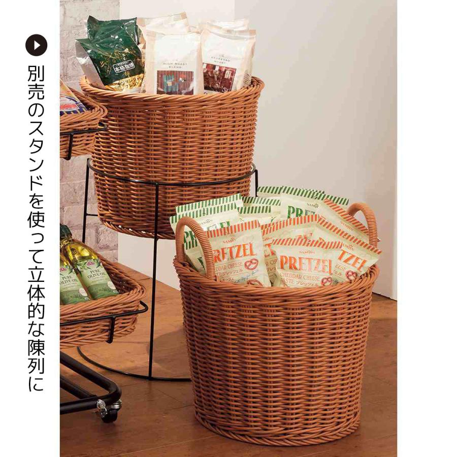 バスケット かご 収納 安い_PP製投込みバスケット 浅型 持ち手付き ブラウン 1個_61-810-33-2_5785-971 :61-810-33-2:ストア・エキスプレス - 通販 ...