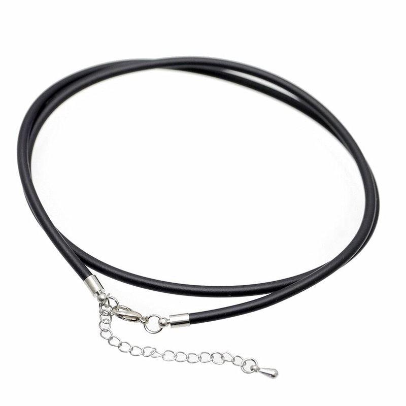 シルバーワン ラバー チョーカー 弾性 メンズ c3 黒 幅3mm 50cm アジャスター付き ブラック : ストアオーシャン - 通販 - Yahoo!ショッピング