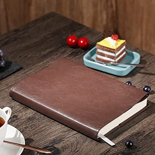 goges上質感のある合皮レザーブックカバー 厚み調整可 栞付き 四六上製本 ブラウン : ストアバンビ - 通販 - Yahoo!ショッピング