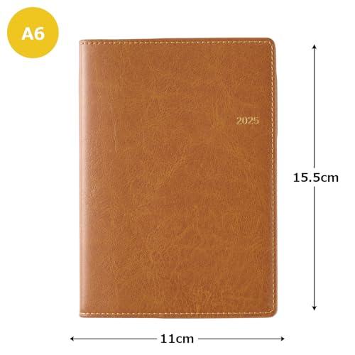 能率 NOLTY 手帳 2025年 A6 バーチカル キャレル 2 キャメル 2027 (2024年 12月始まり) : ストアバンビ - 通販 - Yahoo!ショッピング