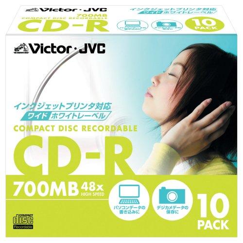 Vctor CD-R 48倍速 ワイドホワイトプリンタブル 10枚 [CD-R80PF10] :rxf171655119145130:ストアバンビ - 通販 - Yahoo!ショッピング