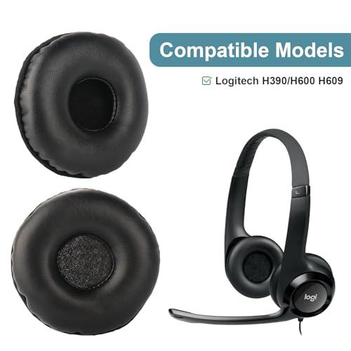 H600 イヤーパッド 用イヤークッション H390 H609 H600 H760 ワイヤレスヘッドホン用 イヤーパッド プロテインレザー ノイズアイソレーション フォー ...