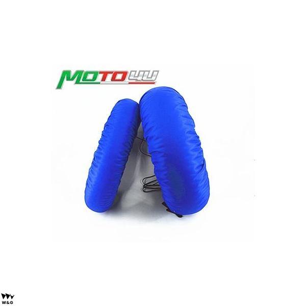 バイク パーツ 1ペア タイヤウォーマーセット120/165120/190120/200 フロントリアレースブルー 互換品 カス ...