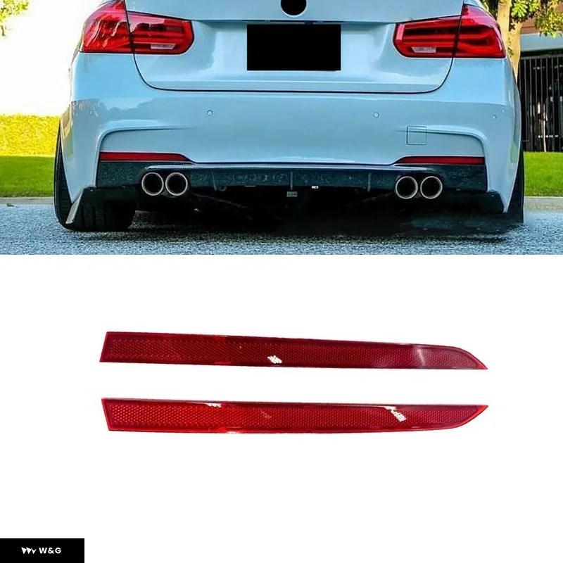 車赤リアバンパー ライト リフレクターテールランプ ハザード灯フォグランプ 63147847165 63147847166 BMW 3シリーズ ...