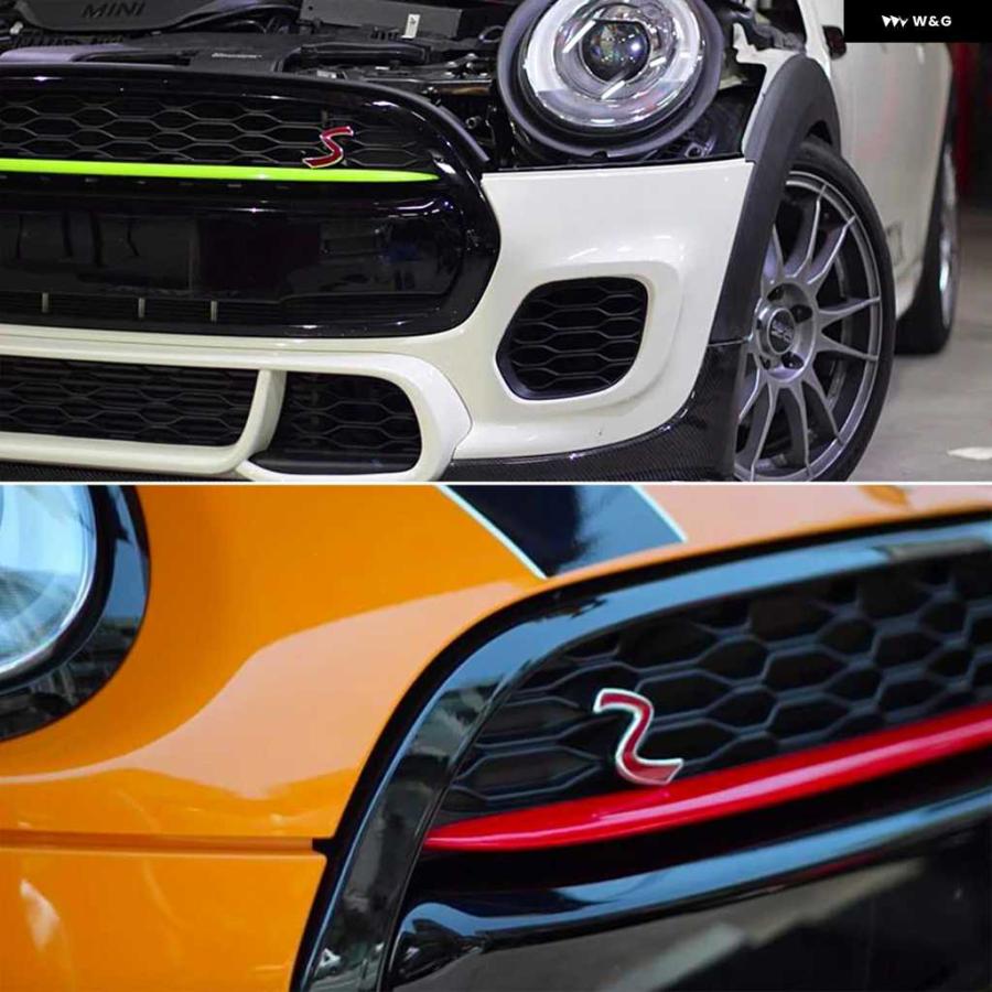 ミニクーパーズ JCW F54 クラブマン 14-19 フロントグリル 装飾カバー ラジエーターバー装飾スムーズなケース自動車アクセサリー ...