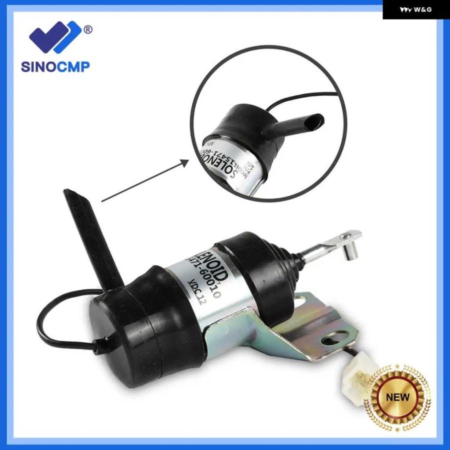 12V 燃料ストップ ソレノイド クボタ KX161-2 V2203 KX101 Z482 D722 KX161 KX151 052600-1000 15471-60010 052600 ...