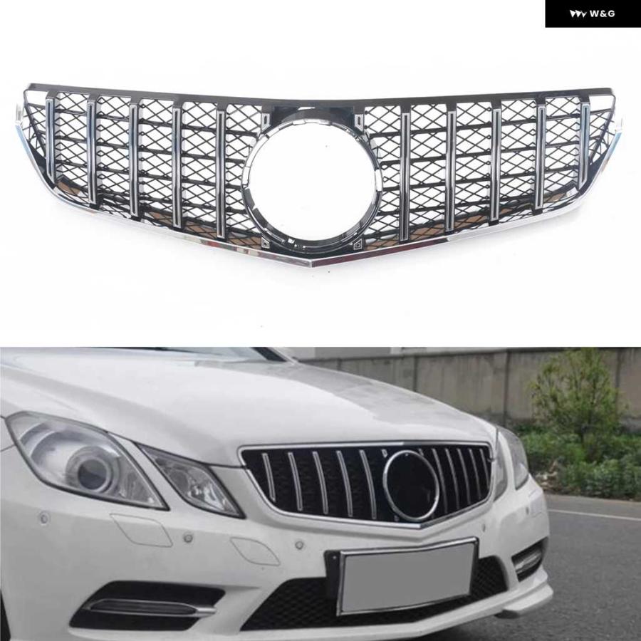 グリル フロントグリル メルセデスベンツ E クラス W207 C207 クーペ 2 ドア 2009-2013 E250 E300 E350 E500 E550 GT アッパーバンパー フー ...