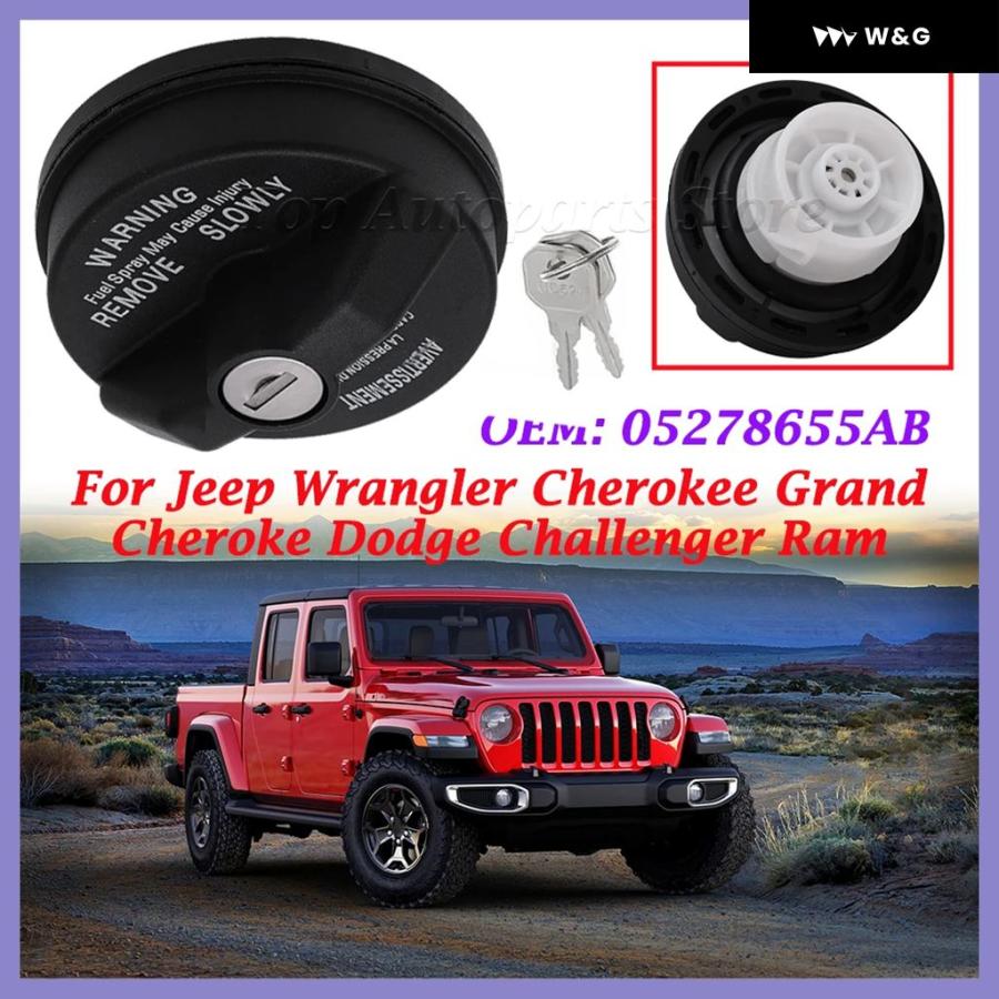 05278655AB 燃料 タンクキャップ キー付き ジープ ラングラー チェロキー グランド ダッジ チャレンジャー ラム用 ...