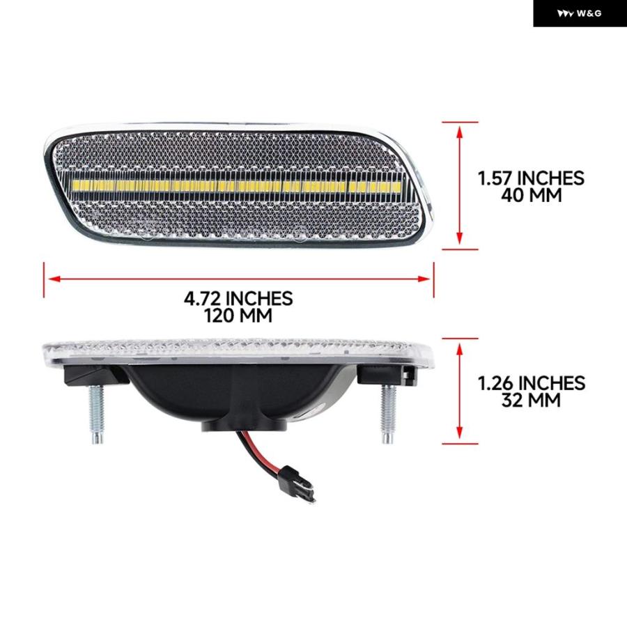 1992-2000 レクサス SC Z30 SC300 SC400 LED バンパー フェンダー サイドマーカー ライト ホワイト パーキング ...