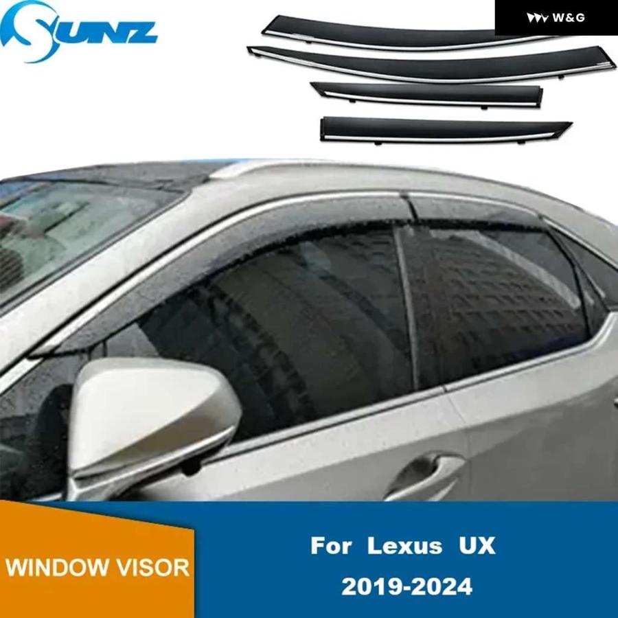 サンレインガード ディフレクターレクサス UX UX200 UX250H UX260H UX300E 2019-24 外装 バイザー ウィンドウバイザー : HANAstore車バイク用品輸入 ...