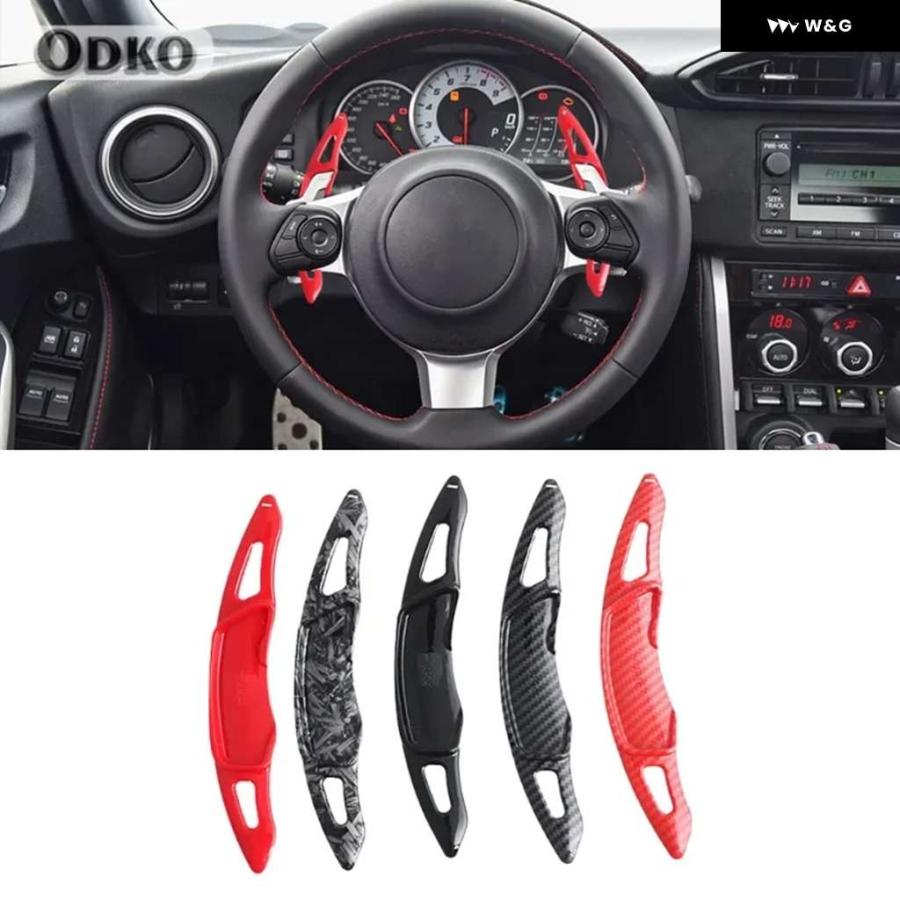 スバル XV WRX BRZ トヨタ 86 自動車ステアリングホイール リア シフトパドル カーシフト装置半自動クラッチカーボンレッド カスタムパーツ : HANAstore - 通販 ...