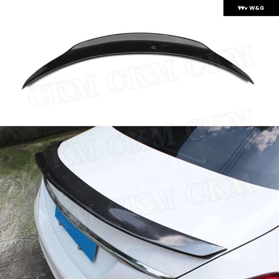 E クラス W213 カーボン メルセデスベンツ 4 ドア セダン E200 E220 E250 E300 2016-2019 リア トランク スポイラー ウイング カスタムパー ...