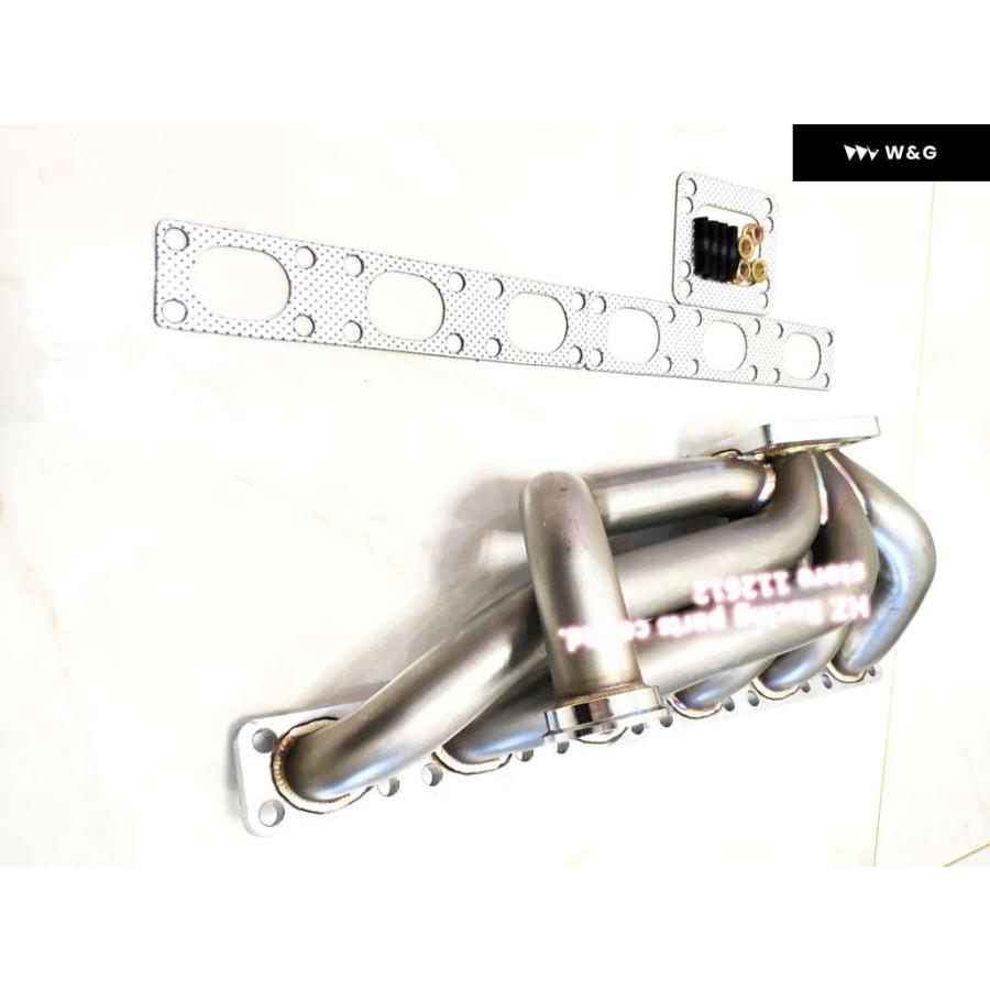 トップマウントターボマニホールド BMW E30 E34 24V M50 M52 S50 S52 エキゾーストマニホールドヘッダー T3/T4 3MM 厚さのパイプ 42MM 外径 ...