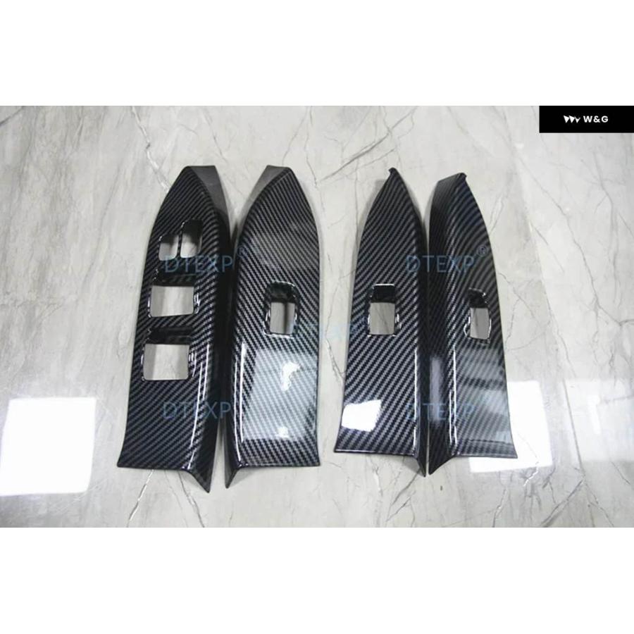 4個 LHD 窓ガラススイッチ フレーム パジェロ V93 V95 V97 ガラスリフターコントロール モンテロ V98 カーボンウィンドウ ...