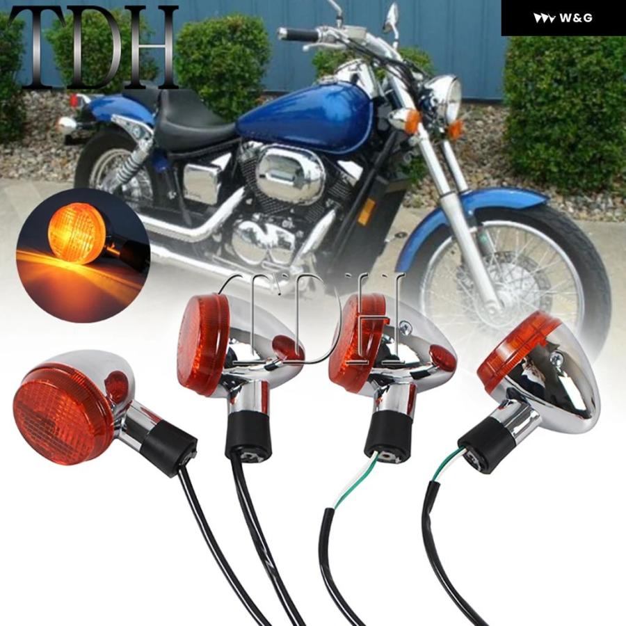 【並行輸入品】 2ペア フロント リア ウィンカーランプ ウィンカー インジケーター ライト ホンダ シャドウ VT 400 750 VT750 04-07 ブレット E13 ...
