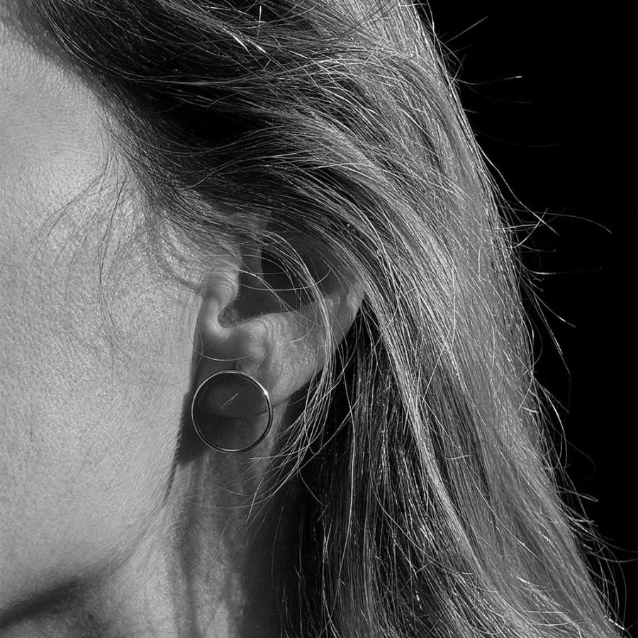 HERMINA ATHENS ヘルミーナ アセン Band Earrings シルバー バンド イヤリング ピアス レディース ブランド ...