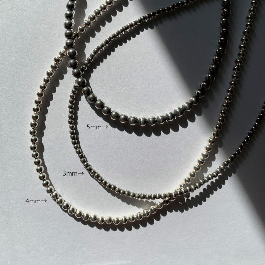 ERICKA NICOLAS BEGAY エリッカ ニコラス ビゲイ【3mm/40cm】シャイニー ナバホパール ネックレス ボールチェーン シルバー :enb-np-3mm-40cm-sh ...