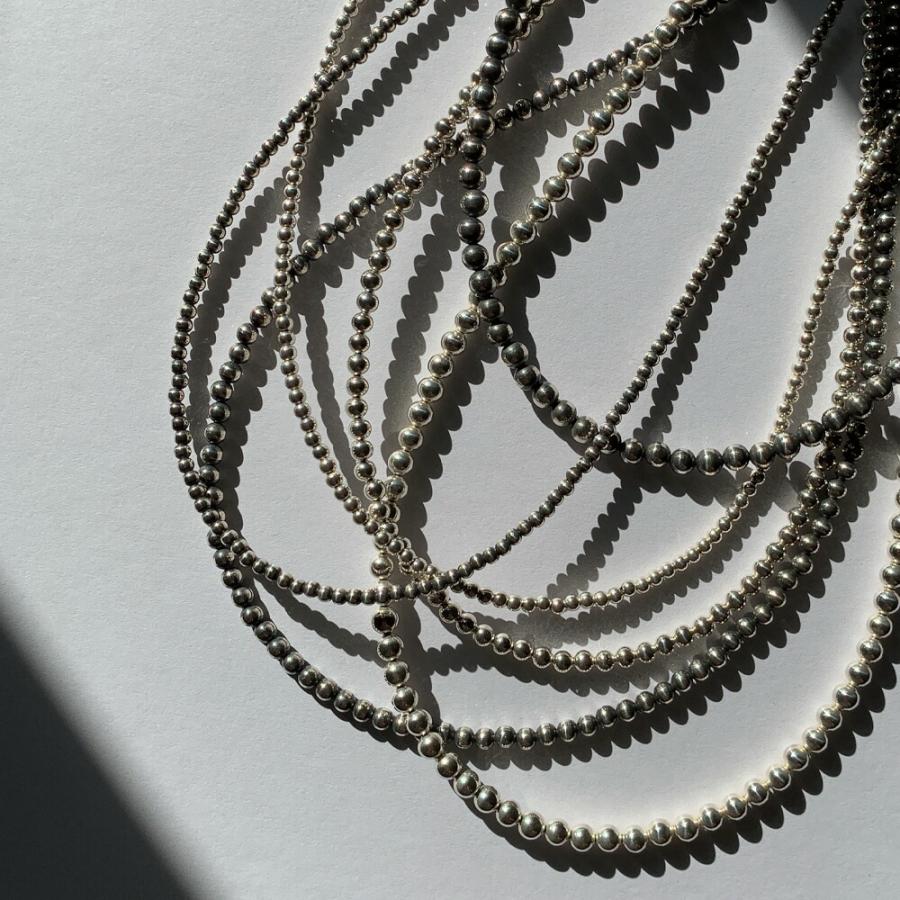 ERICKA NICOLAS BEGAY エリッカ ニコラス ビゲイ【4mm/40cm】シャイニー ナバホパール ネックレス ボールチェーン シルバー : Sparkle - 通販 ...