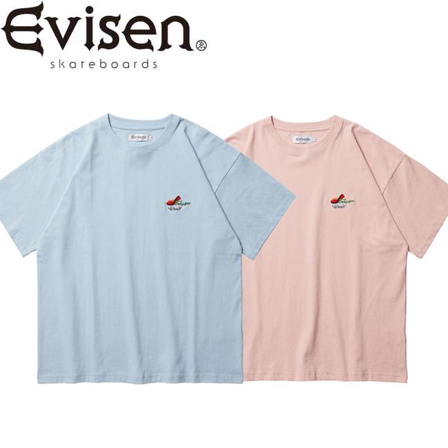 Evisen Skateboards tシャツ エヴィセン SUSHI S/S TEE V2 Baby Blue Pink 半袖Tシャツ ...